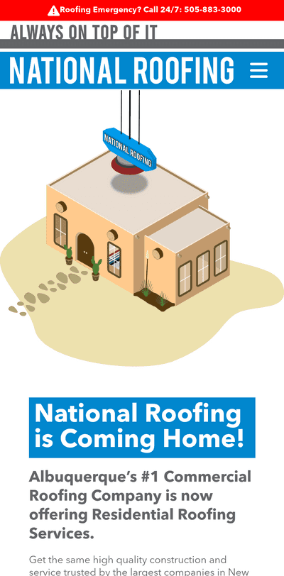 National Roofing - Custom WordPress Site » Jack Harner