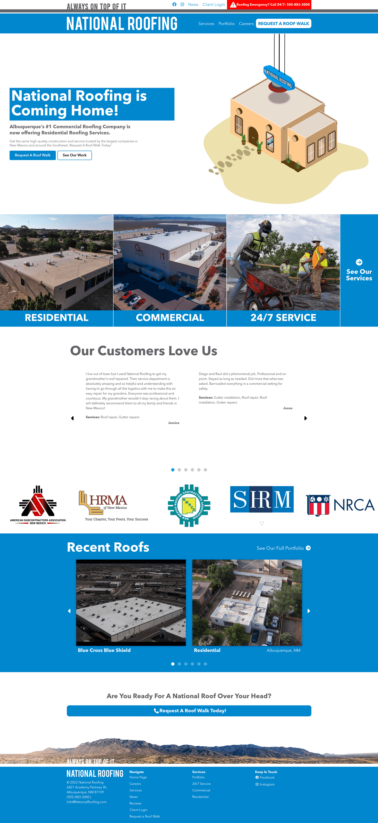 National Roofing - Custom WordPress Site » Jack Harner