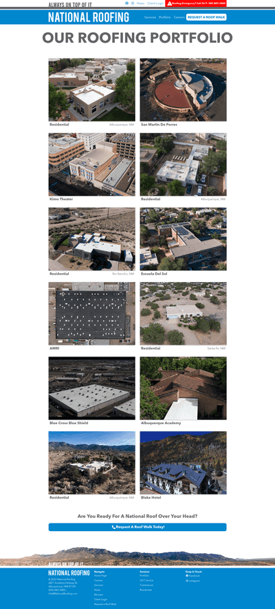 National Roofing - Custom WordPress Site » Jack Harner